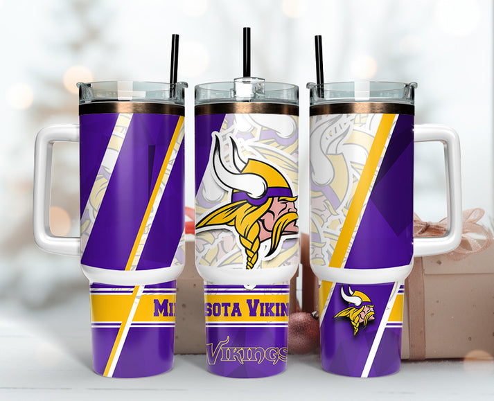 Minnesota Vikings 40oz Tumbler,NFL Tumbler Wrap , 40oz Tumbler Sublima ...