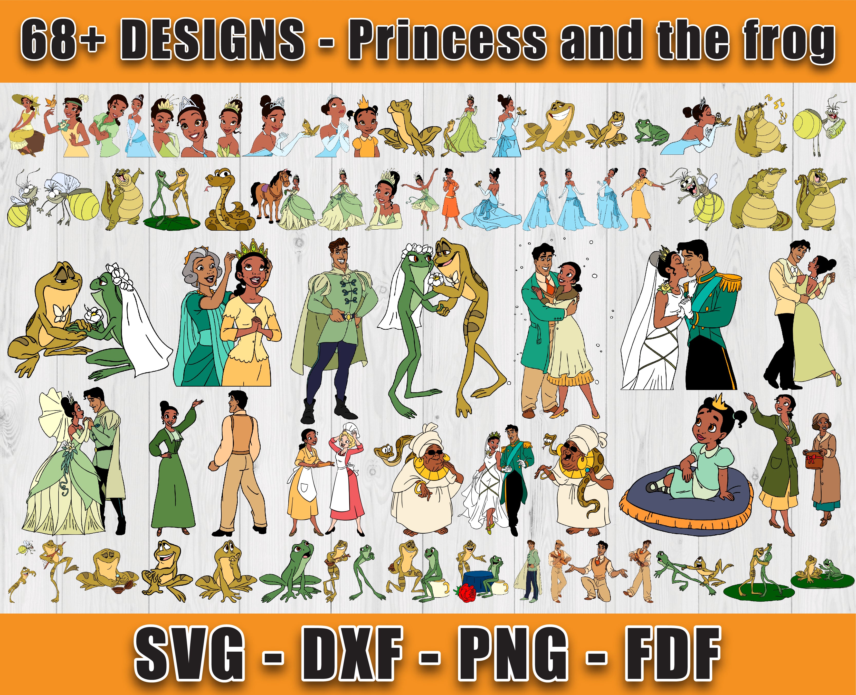 68 Designs Princess and the Frog Svg Bundle, Bundle Cartoon Svg 21 ...