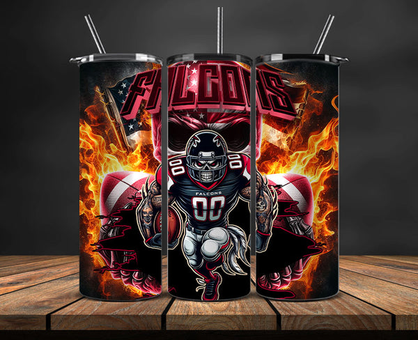 Atlanta Falcons Fire Tumbler Wraps,NFL Tumbler Wrap By AI, AI Tumbler ...
